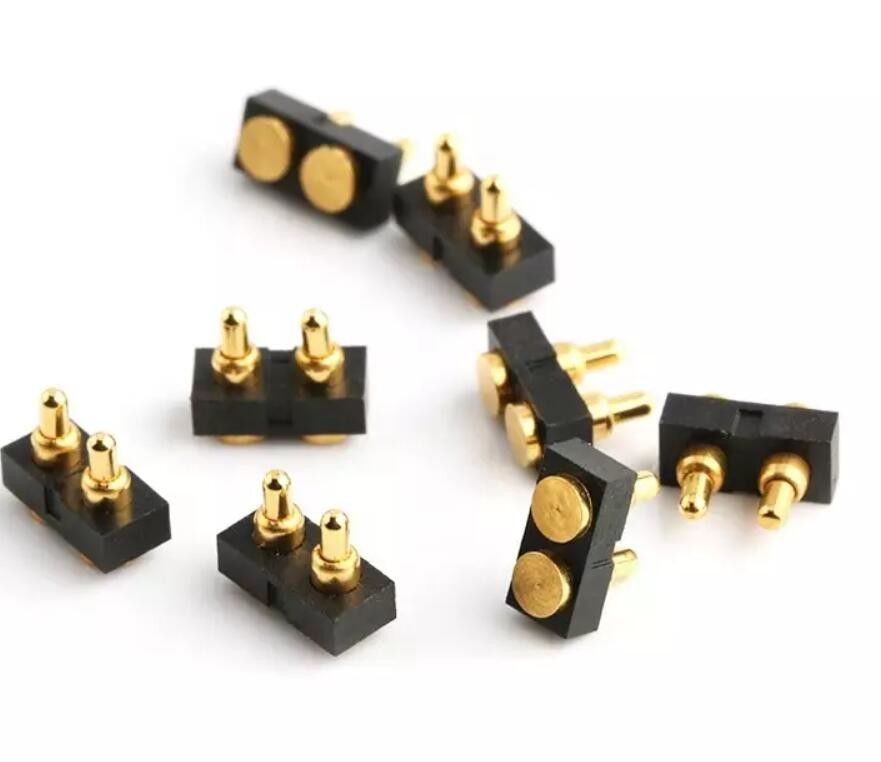 Gold POGO Pin Connector 2 Pins Magnetic SMT Pogo Spring Loaded ...
